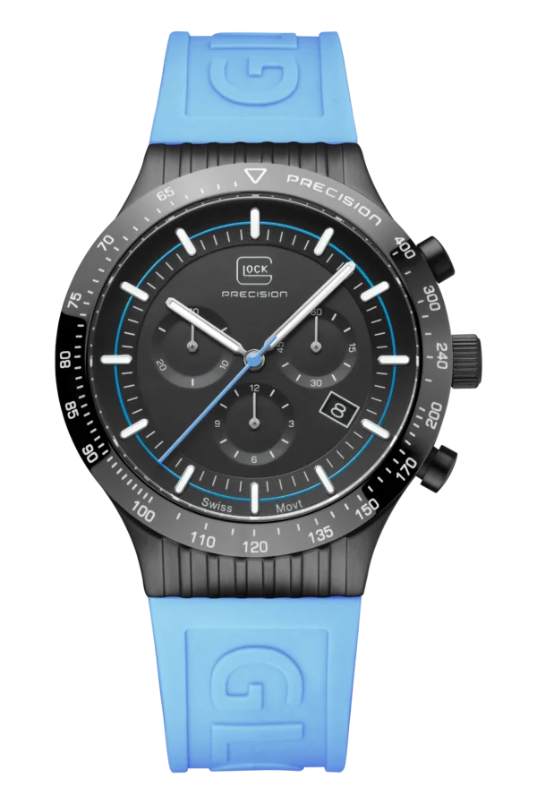 Glock 43mm Black Stainless Steel Chronograph Watch - Argento Jewelry